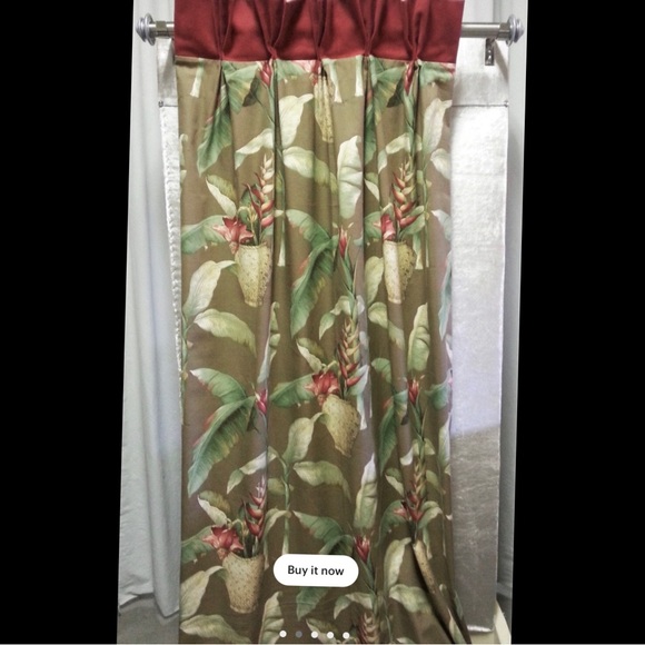 Custom made | Accents | Curtain Panel Fan Top Pleat In Red Velvet ...